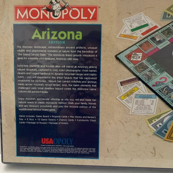 Hasbro | Games | Vintage Monopoly Arizona Edition Board Game 998 Hasbro ...
